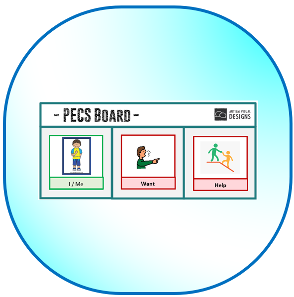 PECS Book: Starter Pack (6 Pages, 58 PECS) (PDF Download) – Autism Visual Designs