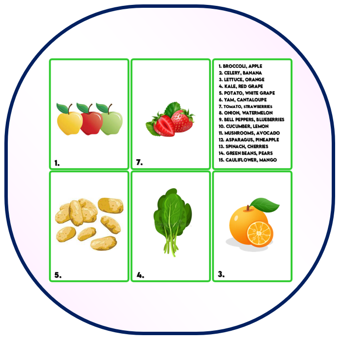 Card Deck: Nouns: Fruits & Vegetables (PDF Download) – Autism Visual ...