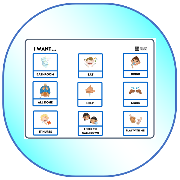 Functional Communication Page – Autism Visual Designs