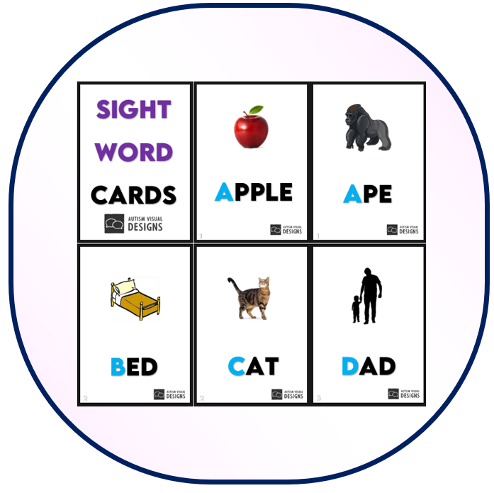Card Deck: Sight Words (PDF Download) – Autism Visual Designs