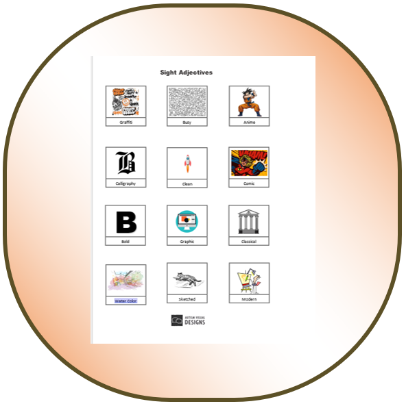 PECS Expansion Pages: Adjectives: Sight – Autism Visual Designs