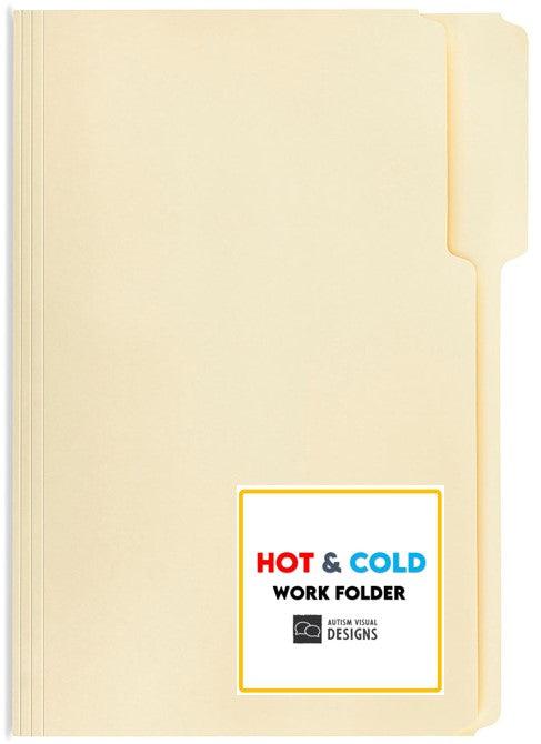 Work Folder: Hot & Cold (PDF Download) – Autism Visual Designs
