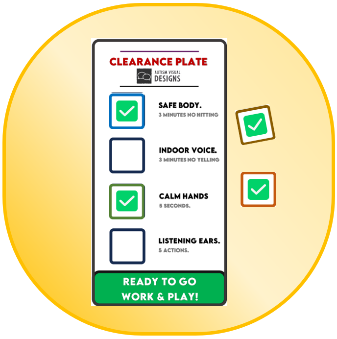 ABA Plate: Clearance Plate (PDF Download) – Autism Visual Designs