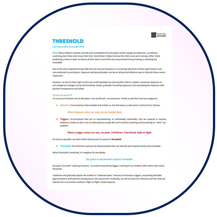 Parent Guide: Understanding Threshold (PDF Download) – Autism Visual ...